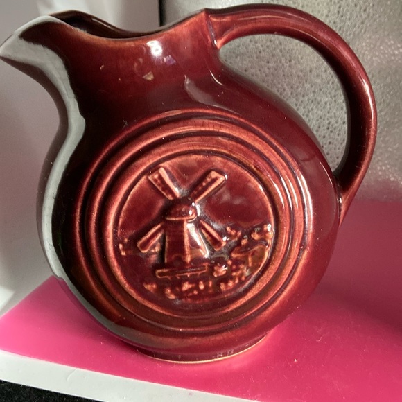 Kitchen | Vintage Pitcher Approximately 8 X 75 Has Windmill Scene In ...